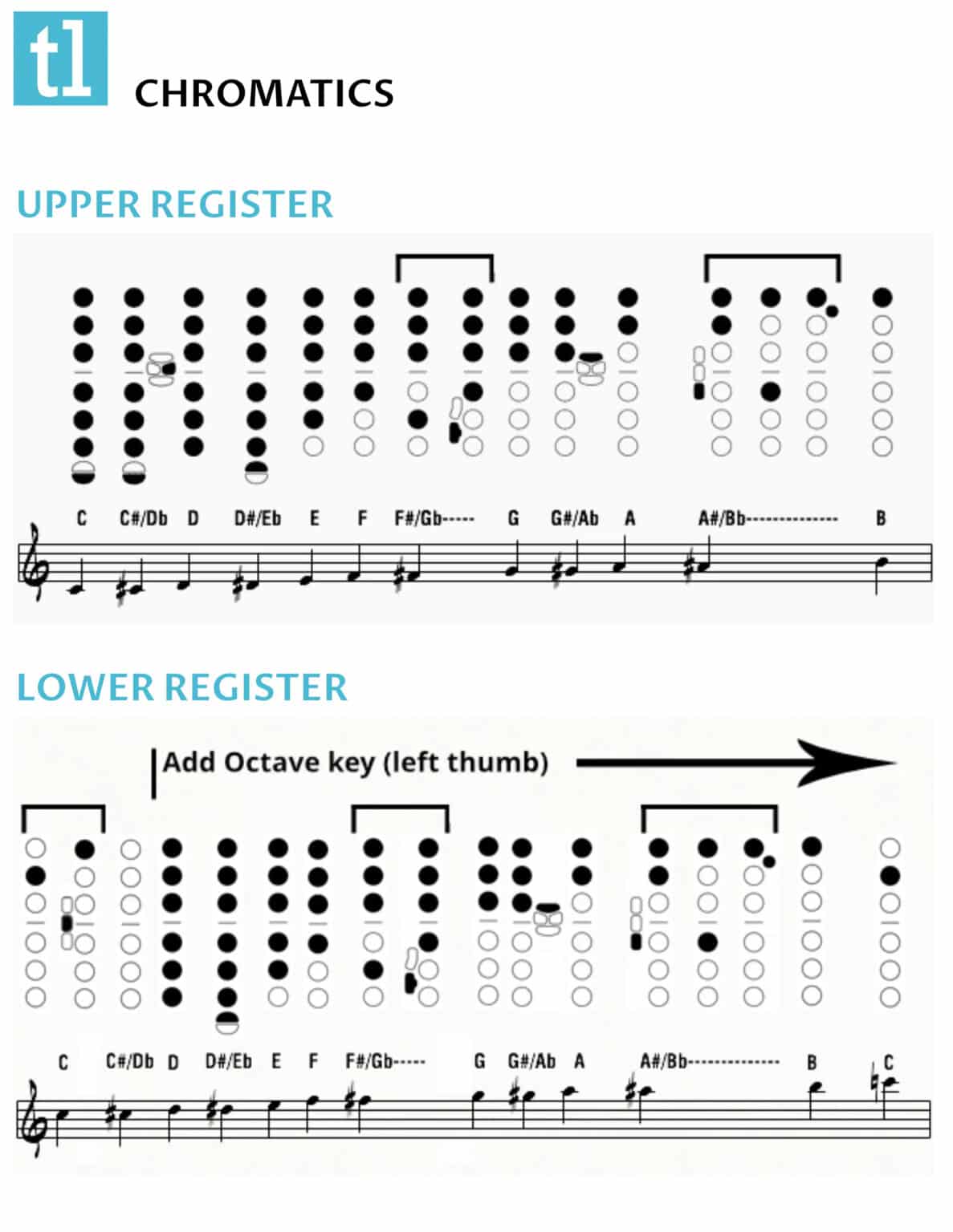 The Complete Alto Sax Fingering Chart | Ted's List